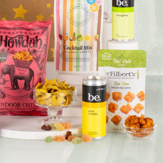 Cocktail Lovers Gift Bag| Cocktails and snacks