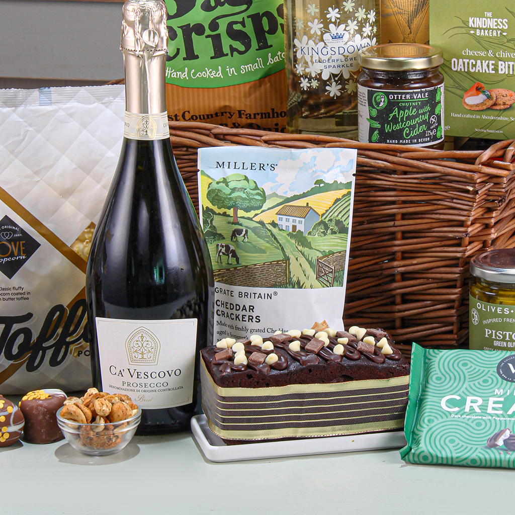 The Indulgence Hamper | Prosecco and Gourmet Snacks