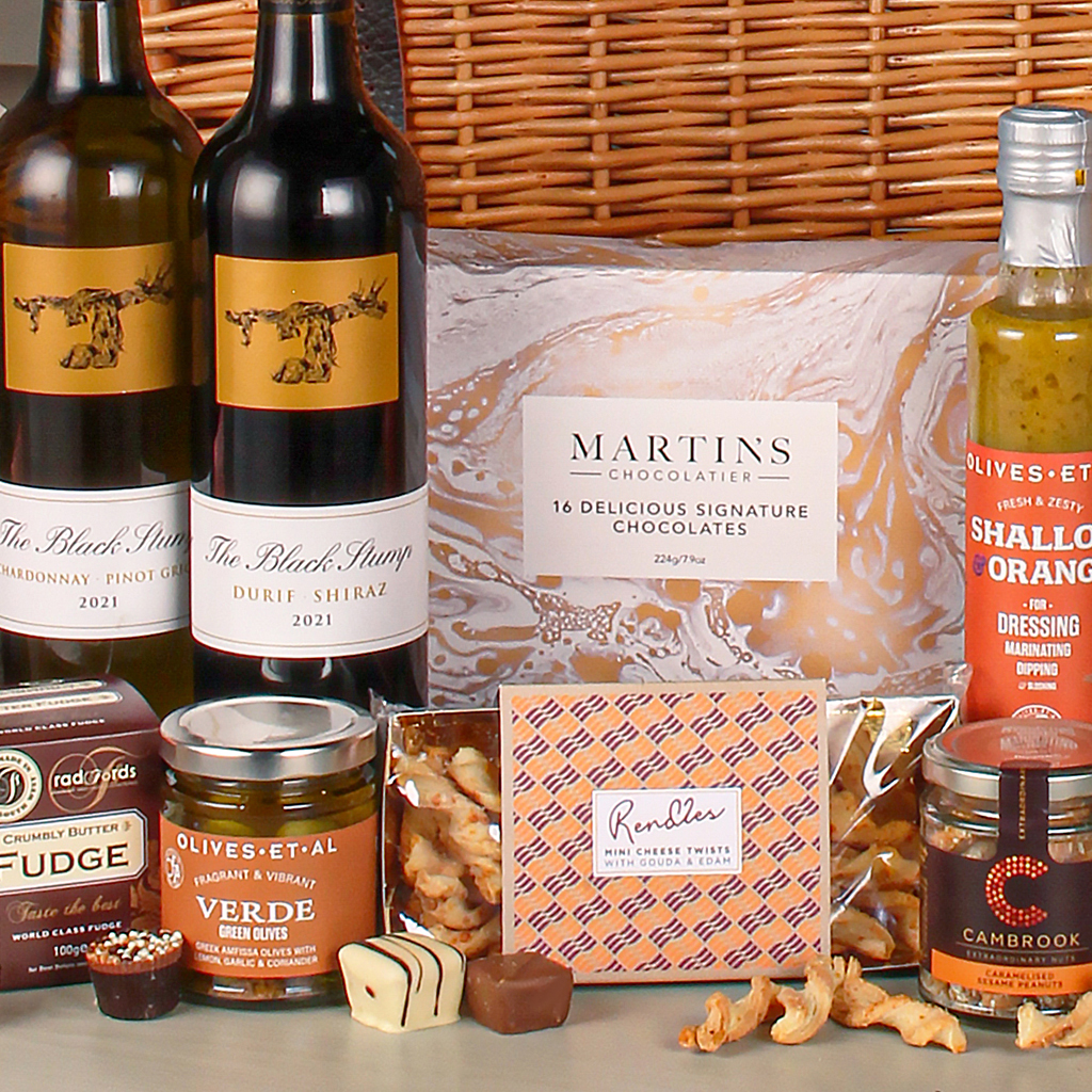 The Ultimate Luxury Gift Basket | Wicker Basket Sharing Gift