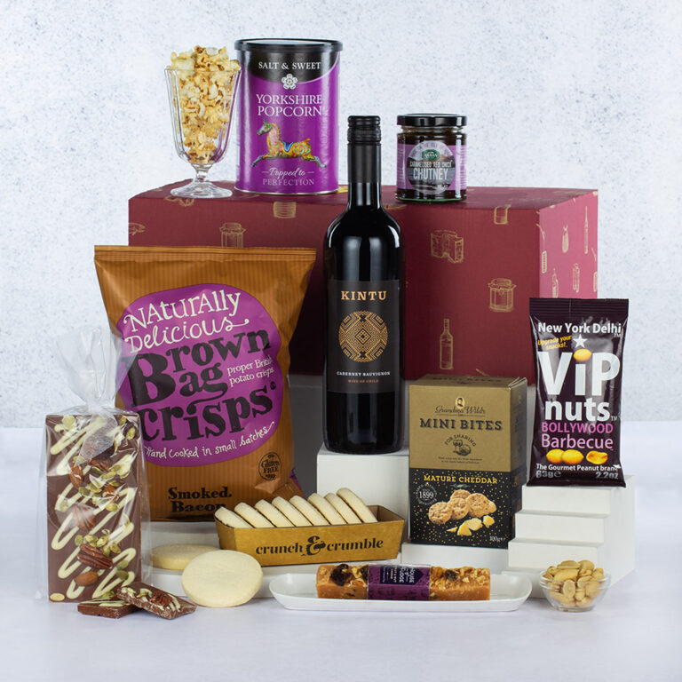 Box of Indulgence Hamper | Red Wine and Snacks
