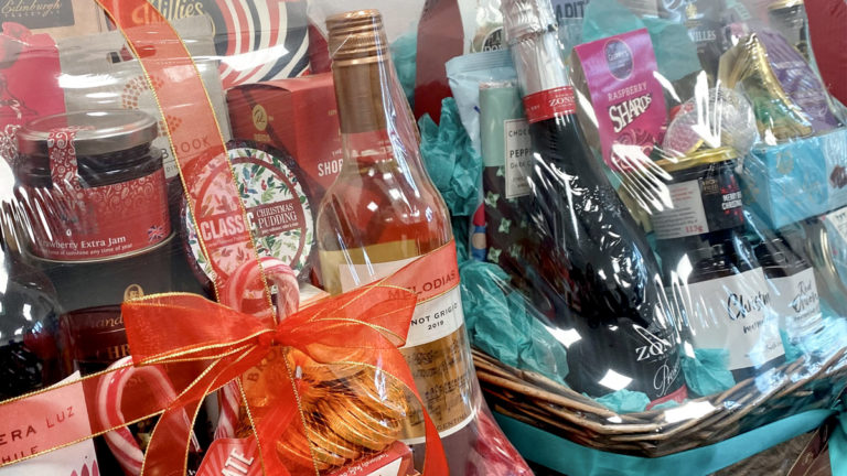 How to wrap a hamper basket in cellophane | Virginia Hayward