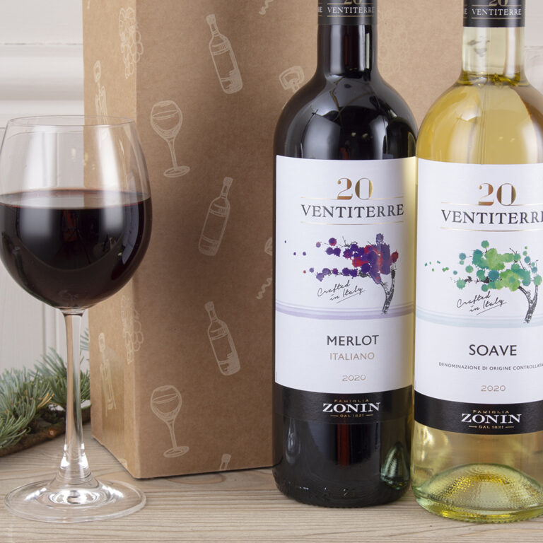 Italian Wine Duo Gift | Red & White Italian Wine Gift Box